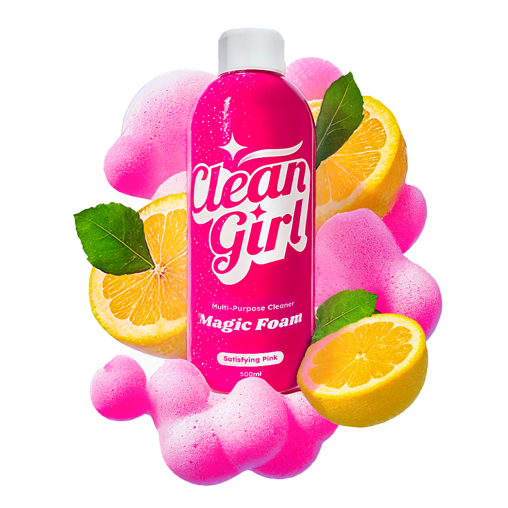 Clean Girl Magic Foam – Viral Pink Multi-Purpose Cleaning Spray