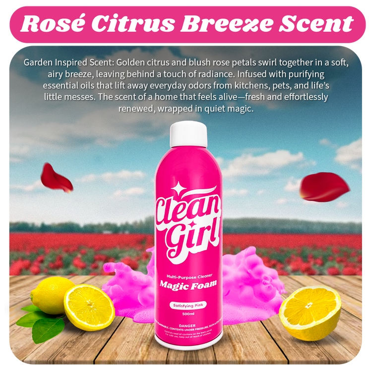 Clean Girl Magic Foam – Viral Pink Multi-Purpose Cleaning Spray